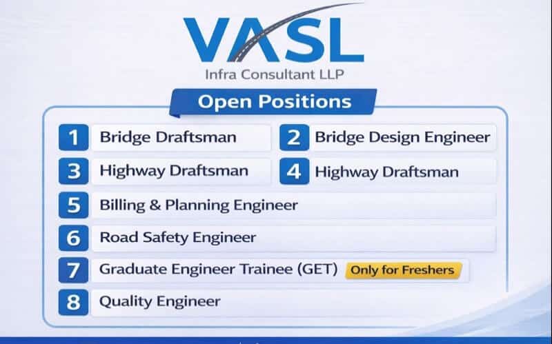 VASL Infra Consultant LLP Hiring 2026 | Freshers And Experience Both ...