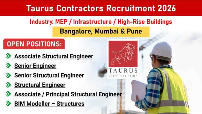 Taurus Contractors Recruitment 2026 | Structural Engineers & BIM ...
